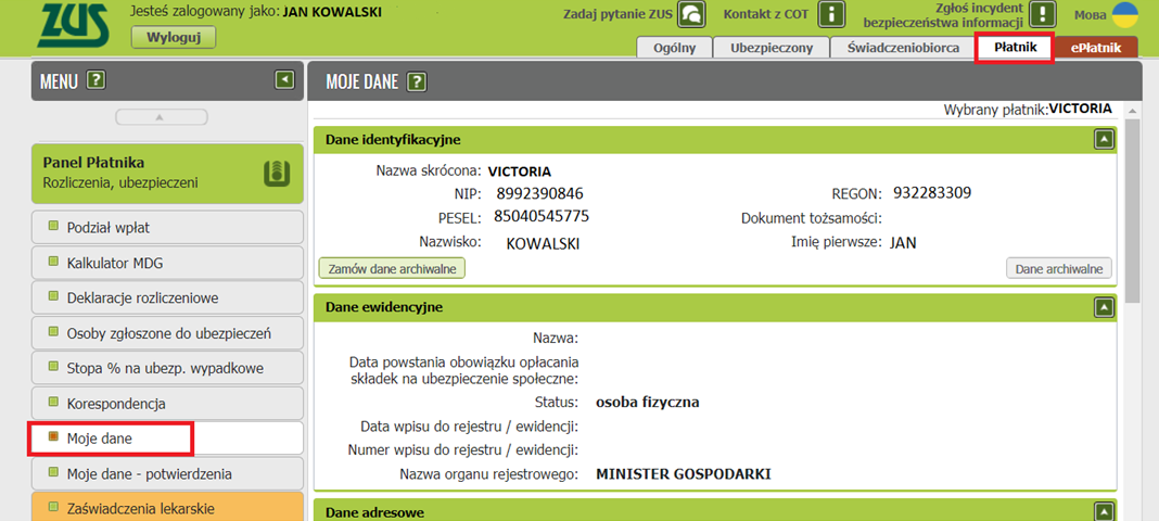 Import dokumentu ZUS Z-3 na PUE – Centrum pomocy - R2Płatnik